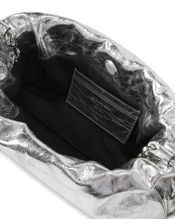 Veronica Beard Metallic Leather Stash Bag
