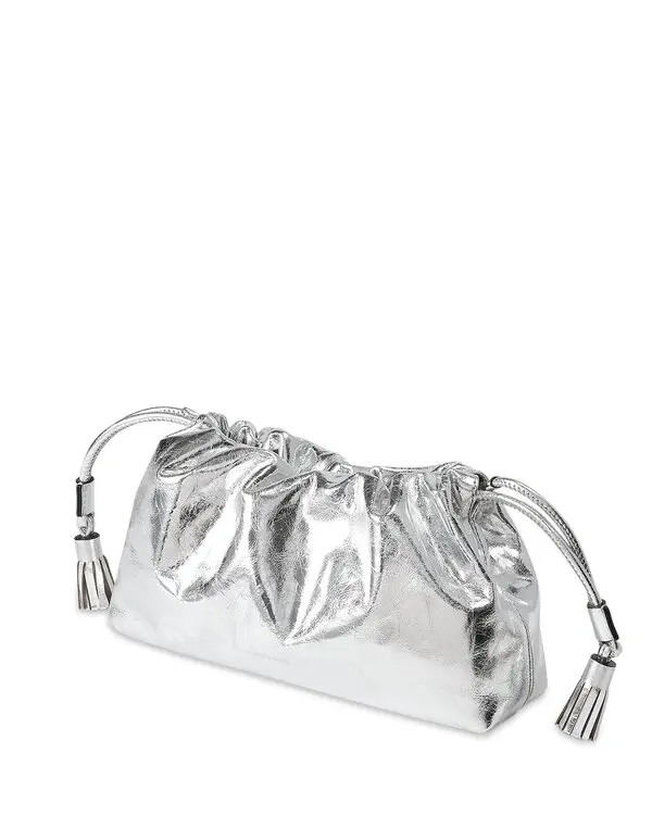 Veronica Beard Metallic Leather Stash Bag