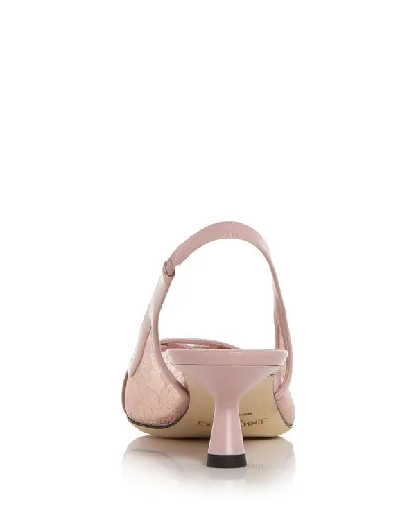 JIMMY CHOO Amita 45 Pointed Slingback Pumps - Rose