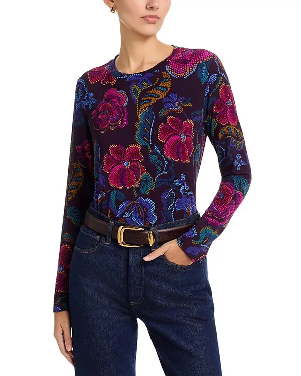 Johnny Was Long Sleeve Crewneck Tee - Aphaia