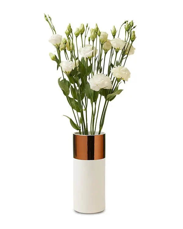 PRATESI Narcisa Small Vase, 9h - White/copper