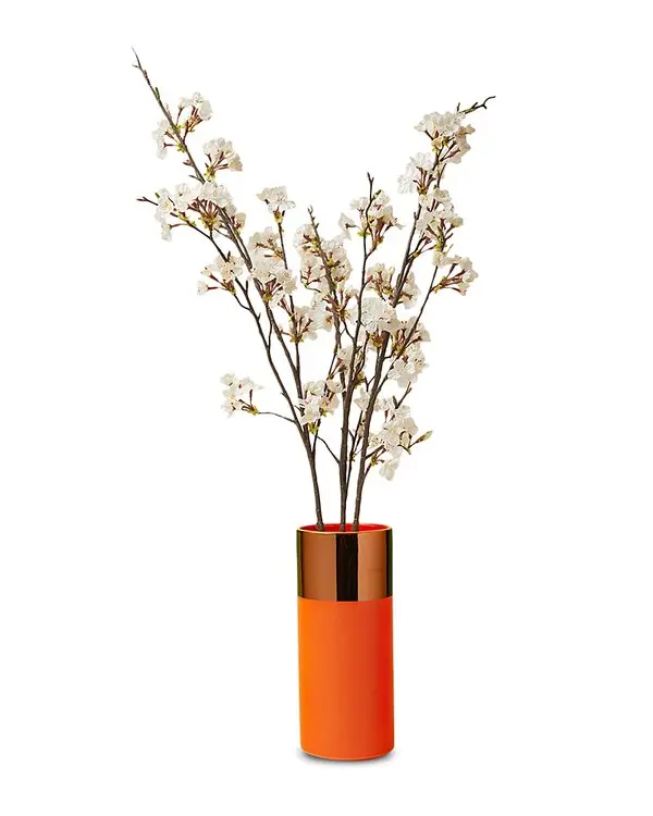 PRATESI Narcisa Large Vase, 11.5h - Orange/copper