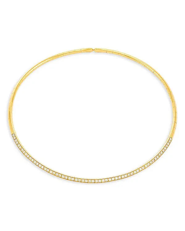 Etho Maria 18k Yellow Diamond Snake Chain Choker Necklace - Gold