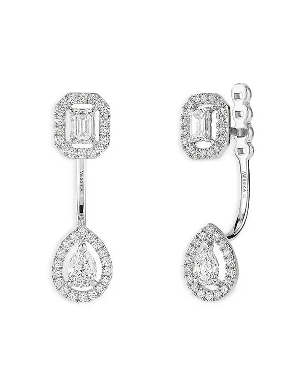 Messika 18k My Twin Diamond Toi Et Moi Earrings - White Gold