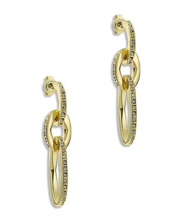 Ted Baker London Pave Link Drop Earrings - Gold Tone