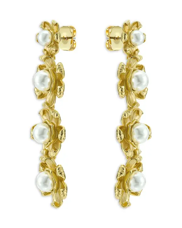 Ted Baker London Imitation Pearl Daisy Drop Earrings