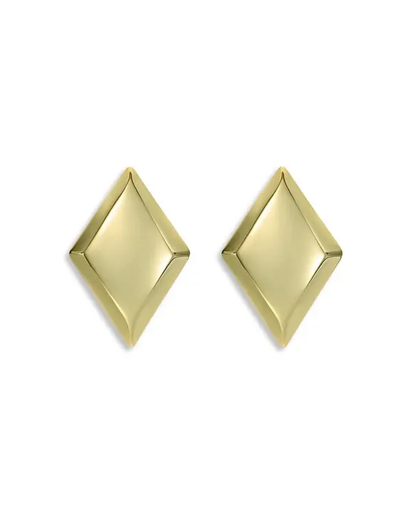 Ted Baker London Geometric Diamond Stud Earrings - Gold Tone