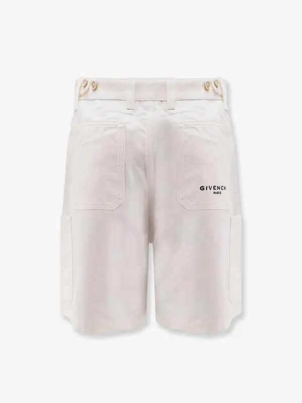 Givenchy Cotton Bermuda Shorts With Logo Embroidery