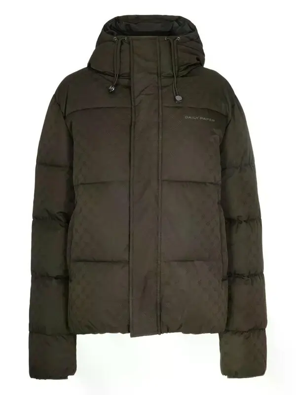 DAILY PAPER Quilted Hooded Jacket - Green