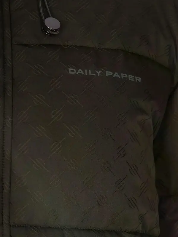DAILY PAPER Quilted Hooded Jacket - Green