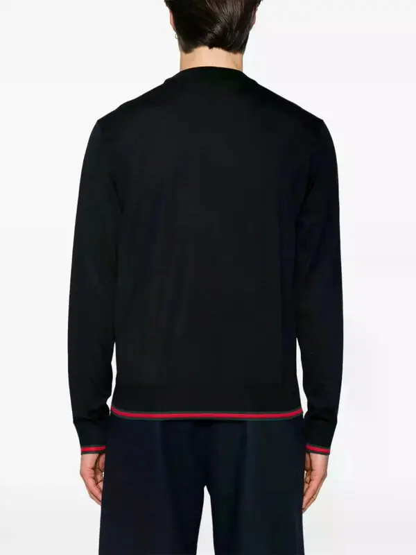 Gucci Web-trim Wool Sweater - Blue