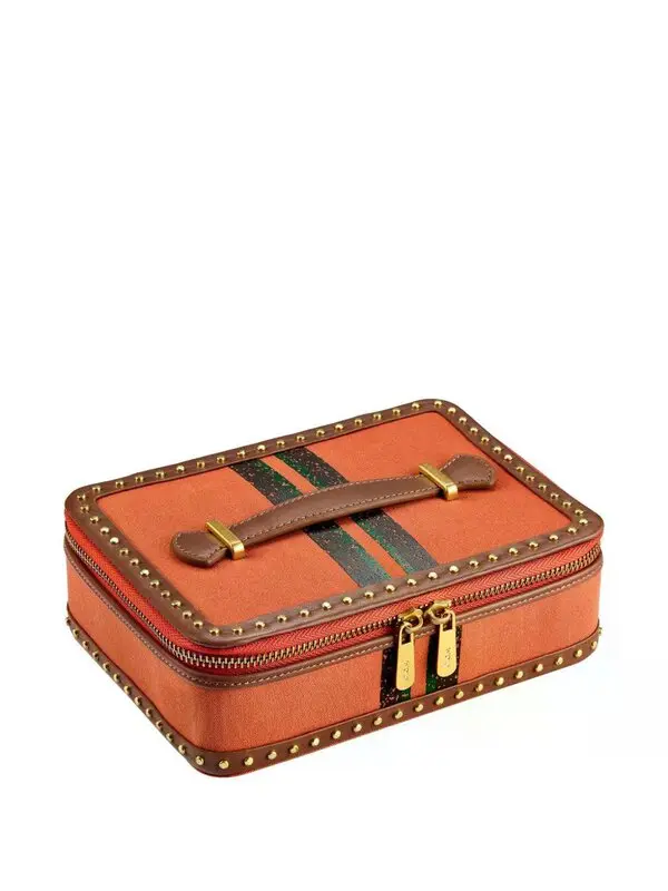 Wolf Ida Studded Jewellery Box - Orange