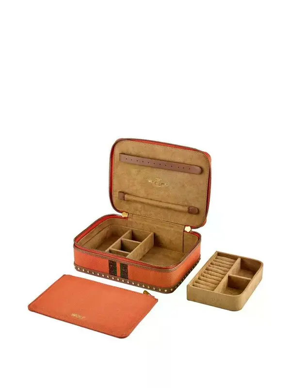 Wolf Ida Studded Jewellery Box - Orange