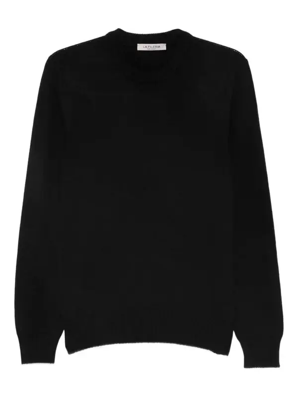 FILERIA Ribbed Knit Sweater - Black