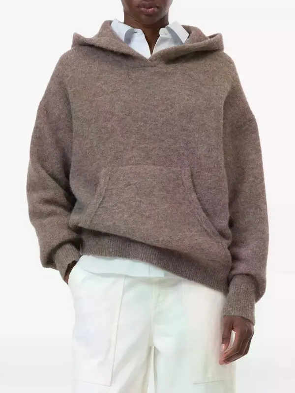 Closed Hooded Alpaca-wool Blend Sweater