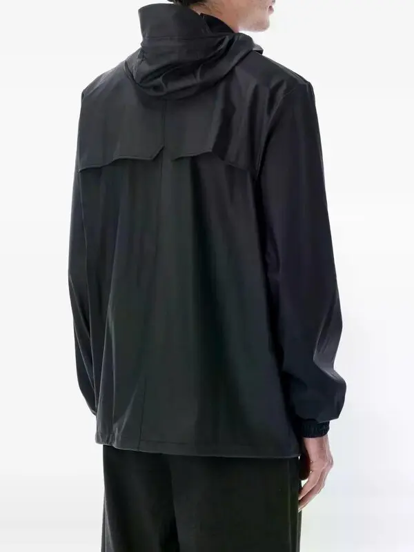 Rains Storm Breaker Zip-front Hooded Jacket - Black