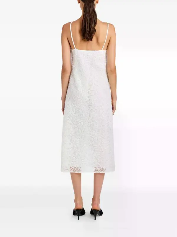 Proenza Schouler Virginie Embroidery-detail Midi Dress - White
