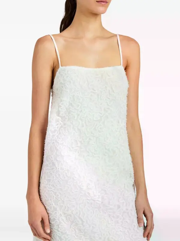 Proenza Schouler Virginie Embroidery-detail Midi Dress - White