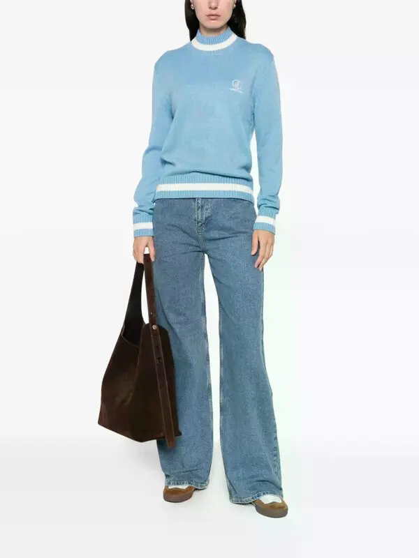 Iceberg Logo-embroidered Sweater - Blue