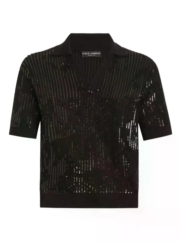 Dolce & Gabbana Wool And Silk Polo Shirt