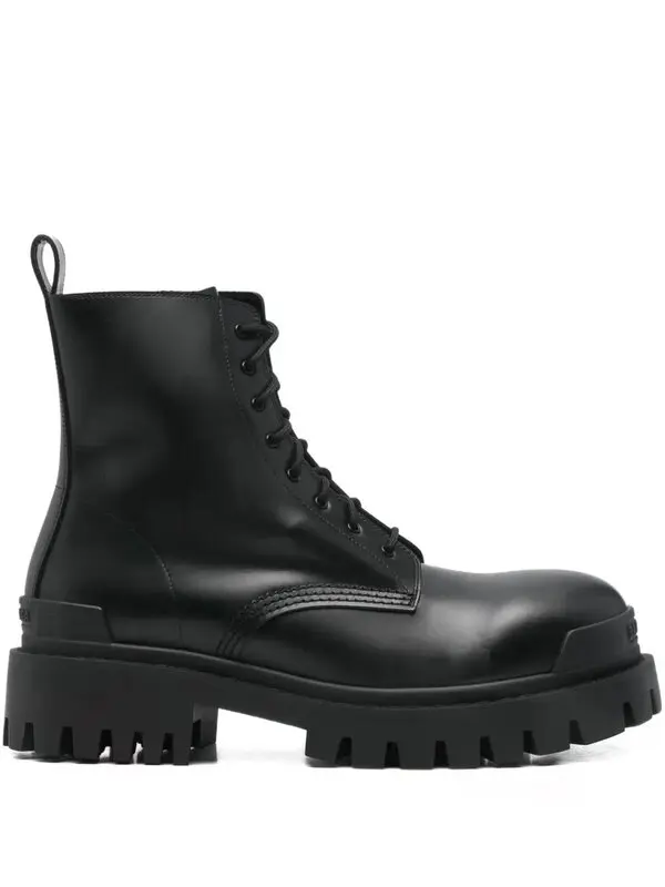 Balenciaga 49mm Lace-up Boots - Black