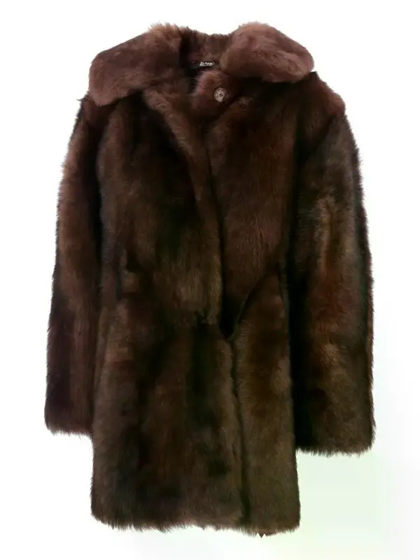 LA ROSE Faux-fur Coat - Brown