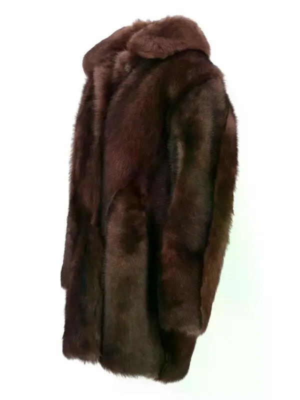 LA ROSE Faux-fur Coat - Brown