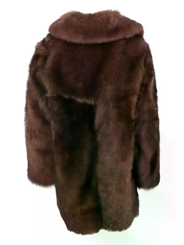 LA ROSE Faux-fur Coat - Brown