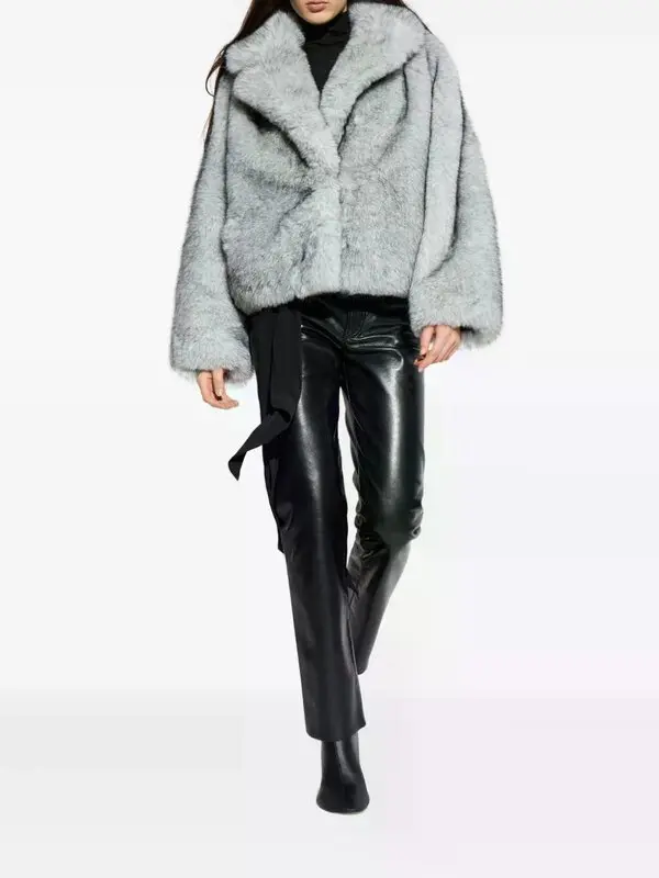 STAND STUDIO India Faux Fur Jacket - Grey