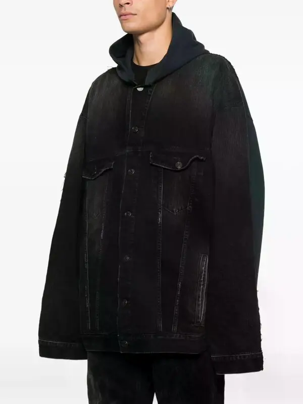 Balenciaga Logo-embroidered Hooded Jacket