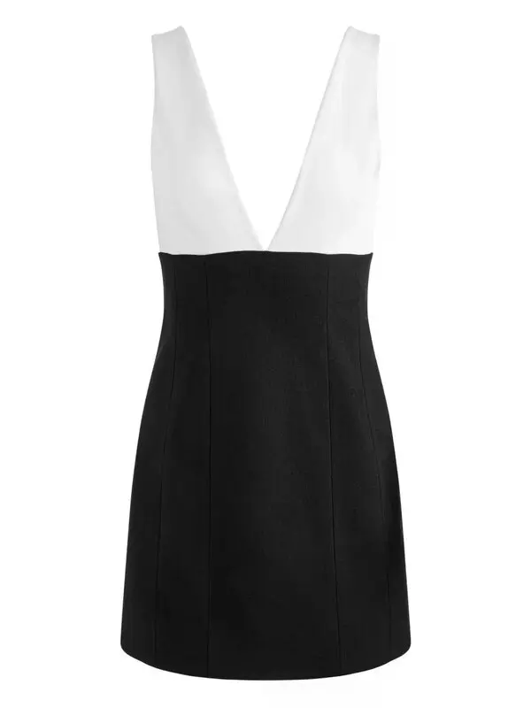 Alice + Olivia Mandy Plunge-neck Mini Dress - Black