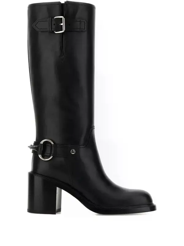Gucci 70mm Buckle Leather Boots