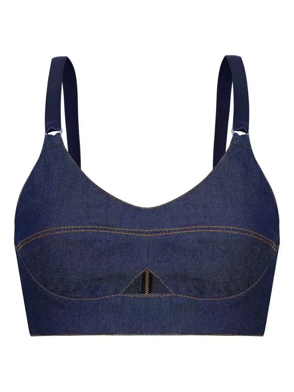 AMAPO Zipped Denim Top