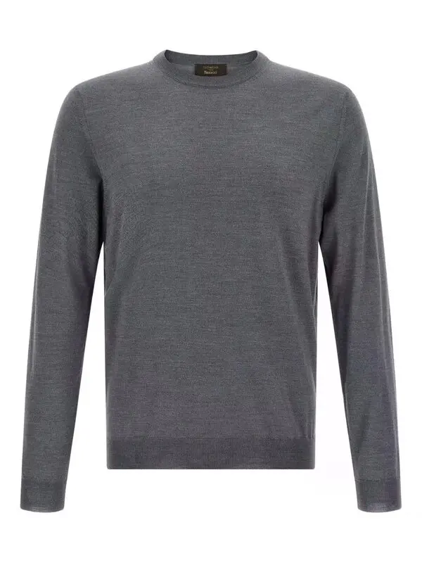 ZANONE Crew-neck Long Sleeve Sweater - Grey