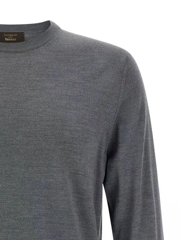 ZANONE Crew-neck Long Sleeve Sweater - Grey