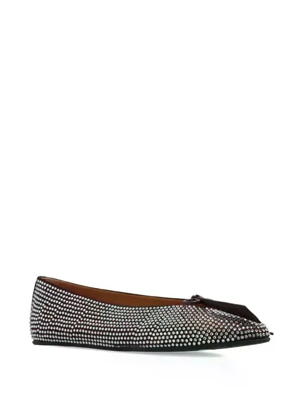 Attico Bead-embellished Ballet Flats