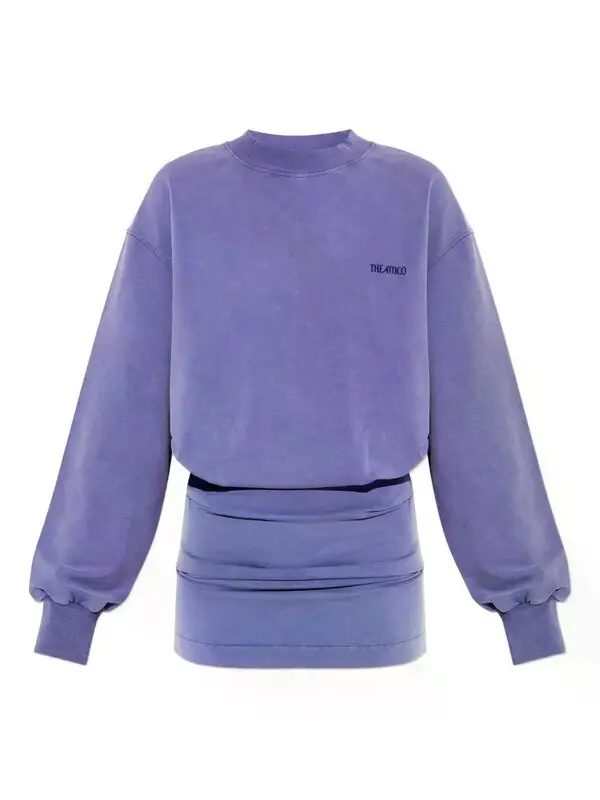 Attico Long-sleeve Mini Dress - Purple