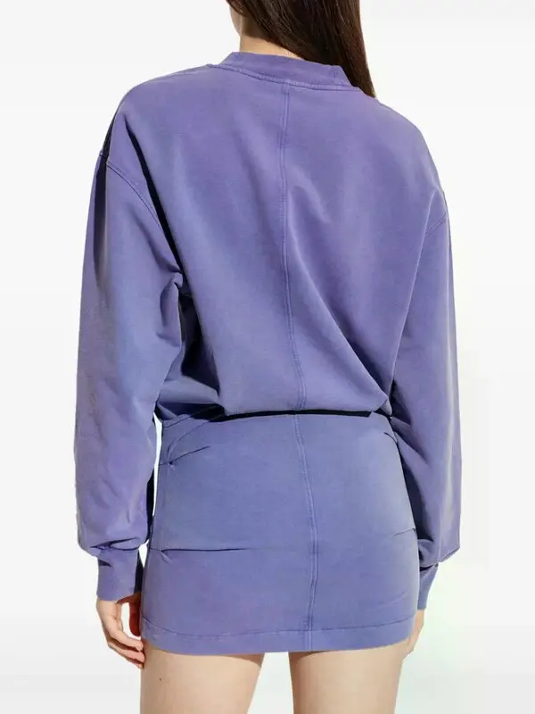 Attico Long-sleeve Mini Dress - Purple