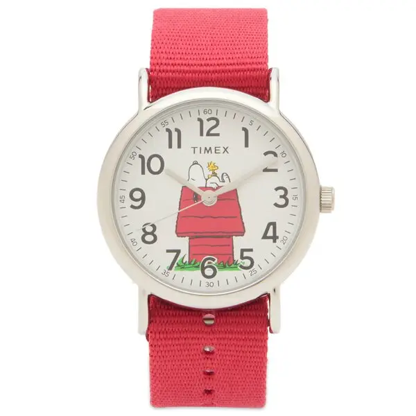 Timex® X Peanuts 38mm Weekender Classic Watch - Red