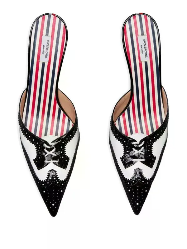 Thom Browne Soft Patent Heeled Mules
