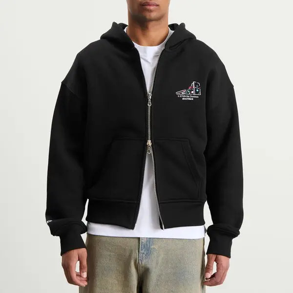 ABOUT:BLANK X Dominoes Zip Hoodie - Black