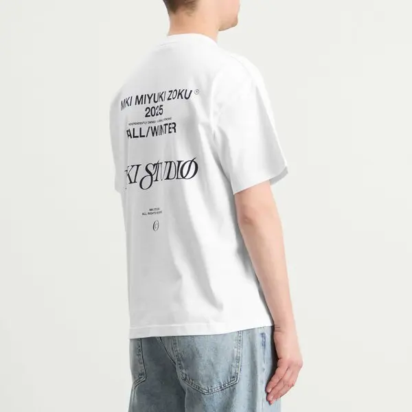 MKI MIYUKI ZOKU Script T-shirt - White
