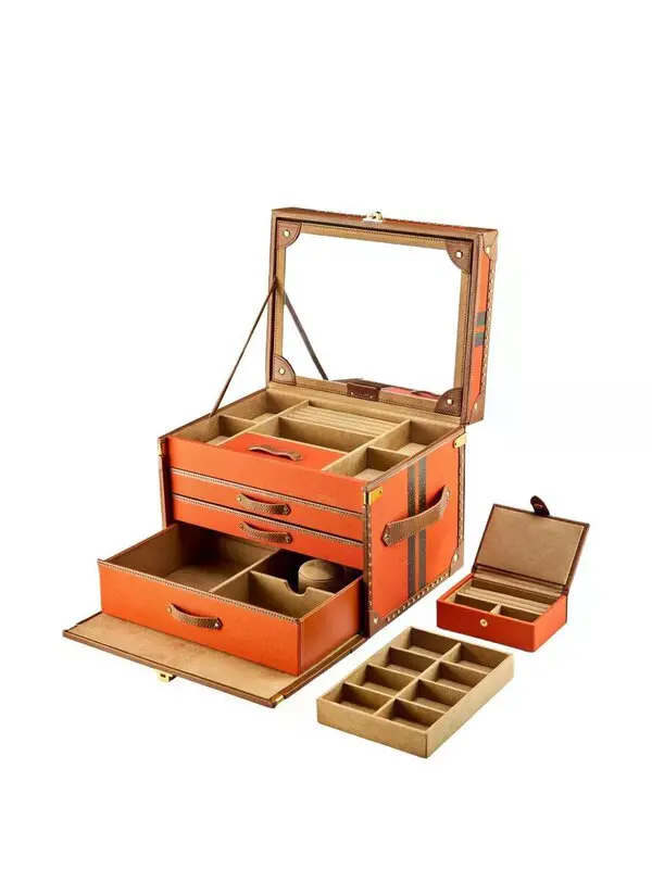 Wolf Ida Trunk Jewellery Box - Orange