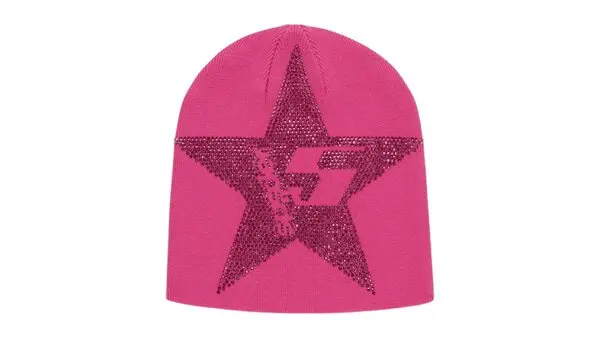 SP5DER Star Rhinestone Skully - Pink