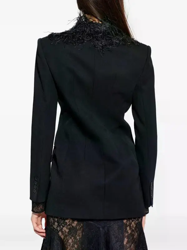 Attico Feather-trim Blazer