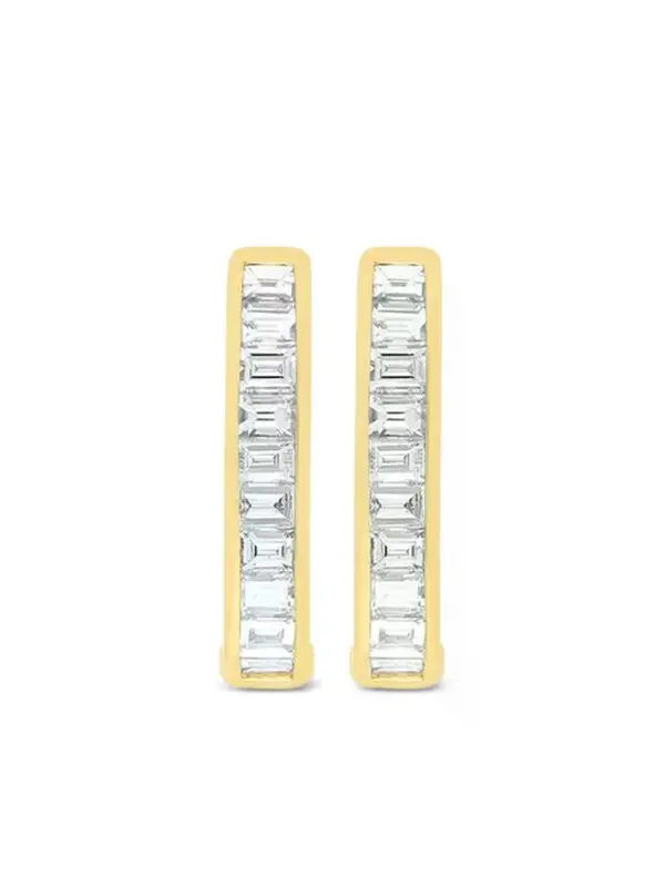 Ef Collection 14k Yellow Jumbo Lola Diamond Hoop Earrings - Gold