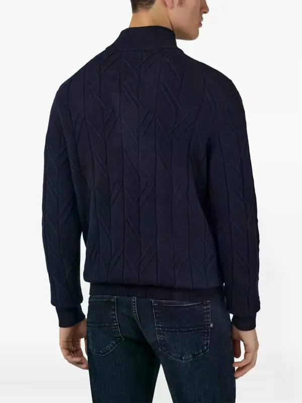 Boggi Milano Half-zip Sweater - Blue
