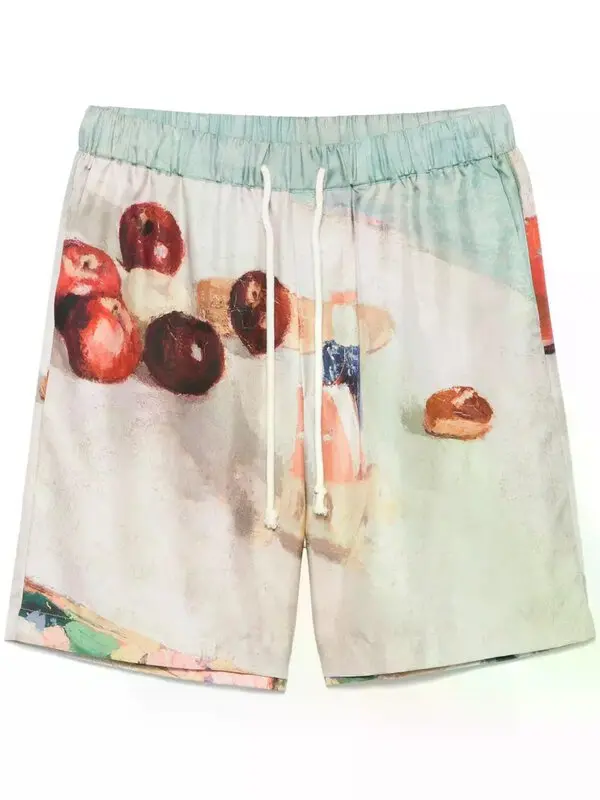 Nanushka Silk Shorts - Brown