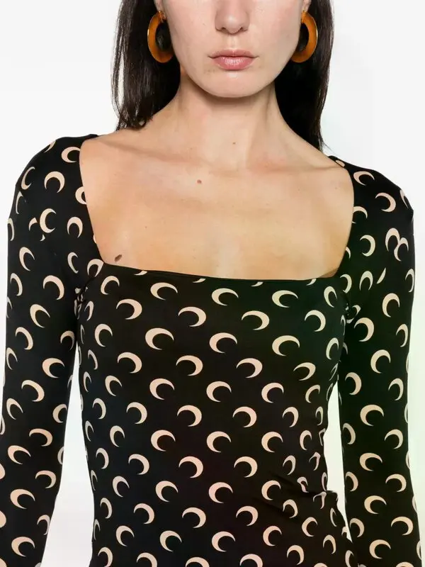 MARINE SERRE Moon-print Top - Black