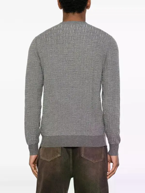 DIKTAT Crew Neck Long Sleeve Sweater - Grey